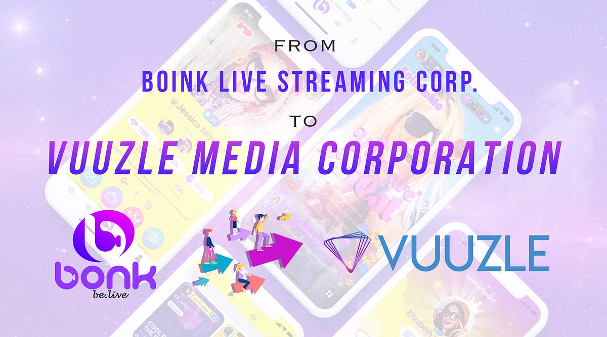 Boink Live Streaming Corp. Transforms Under the New Name, Vuuzle Media ...