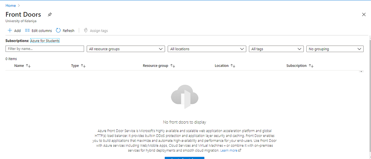 Azure Front Door. Azure Front Door helps you to identify… | by ...