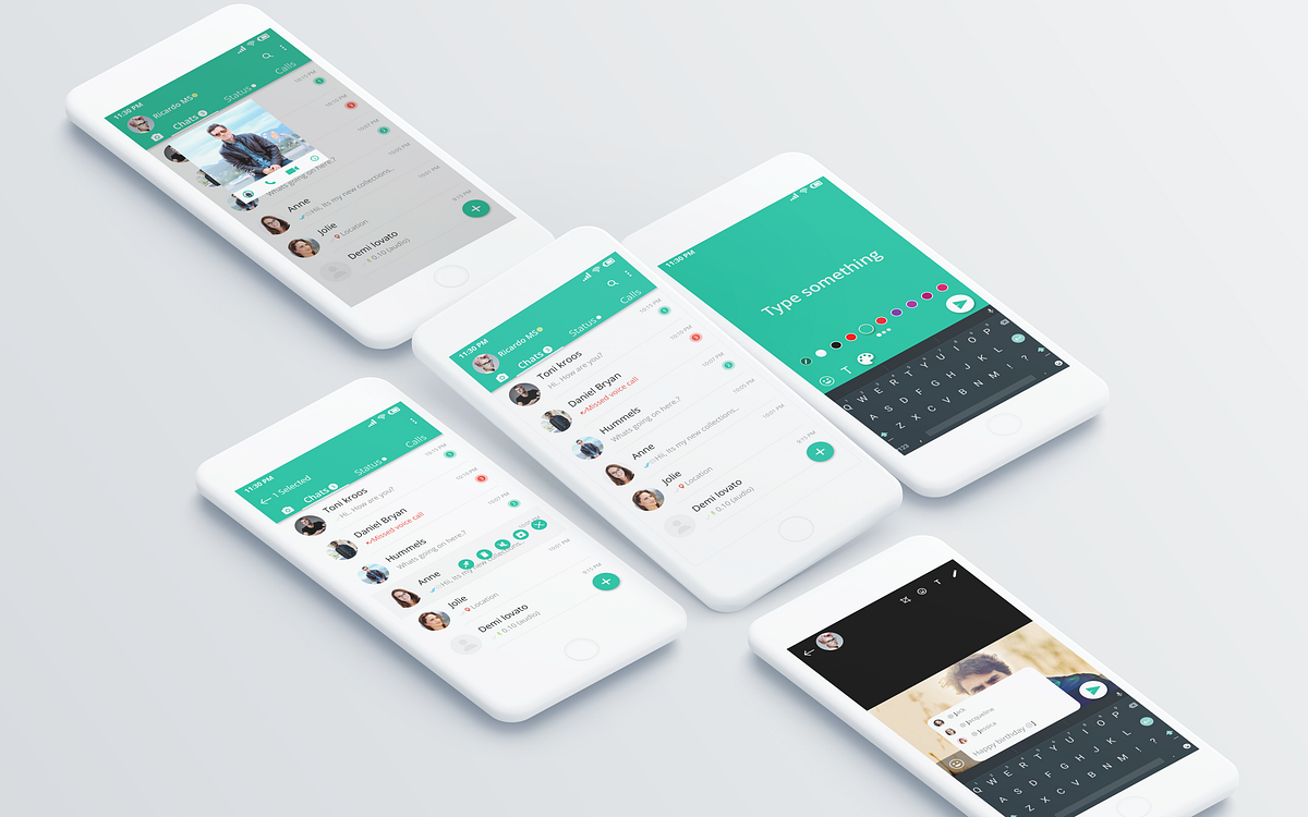 Whats app Redesign screens. I starts with Mock up screen. I added… | by ...