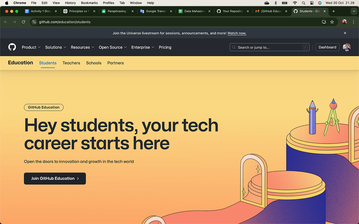 Mendapatkan Badge Github Pro dan Github Education | by Rizki Syaputra | Eduskul Indonesia | Oct ...