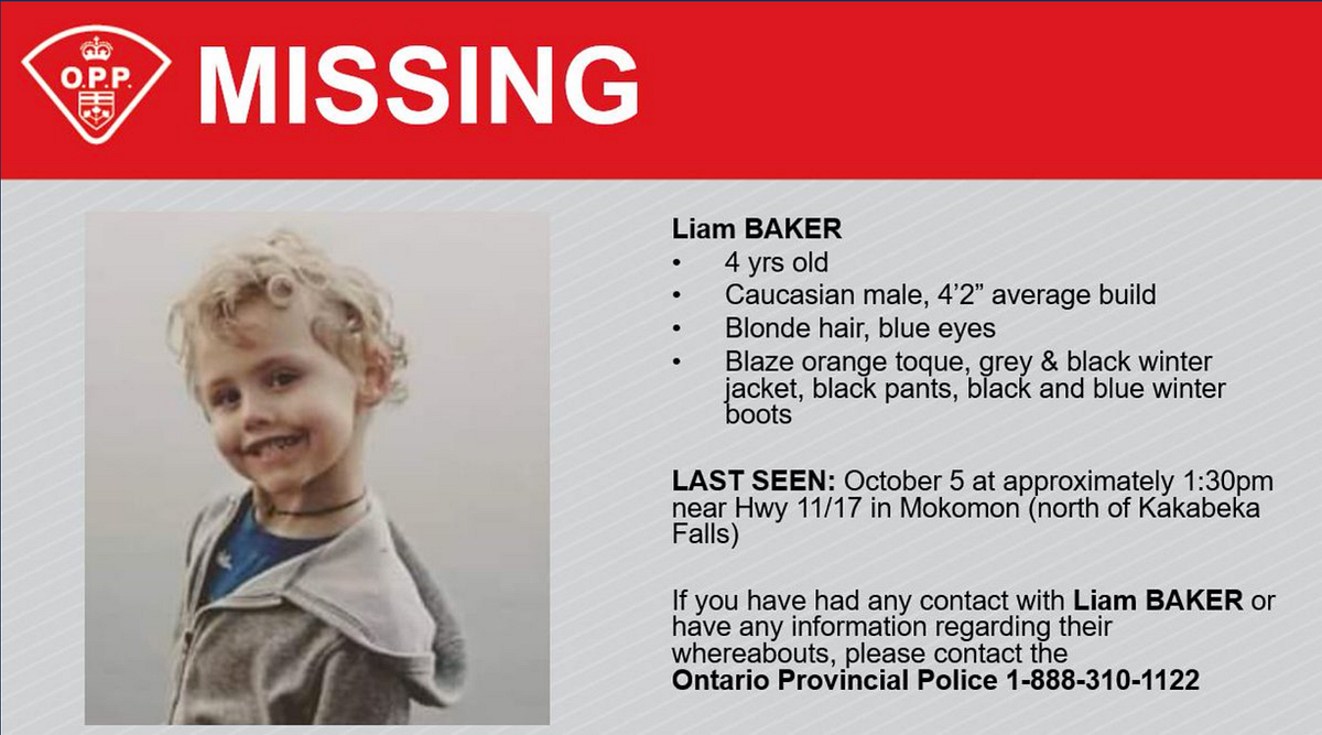 MISSING CHILD OF ONTARIO, CANADA. History — Found on Wikipedia — Fair ...