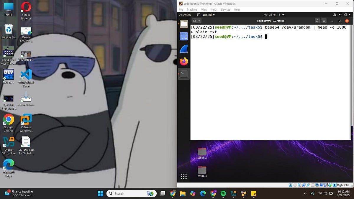 SEED Labs Crypto Lab — Task 5: Error Propagation in AES Encryption ...