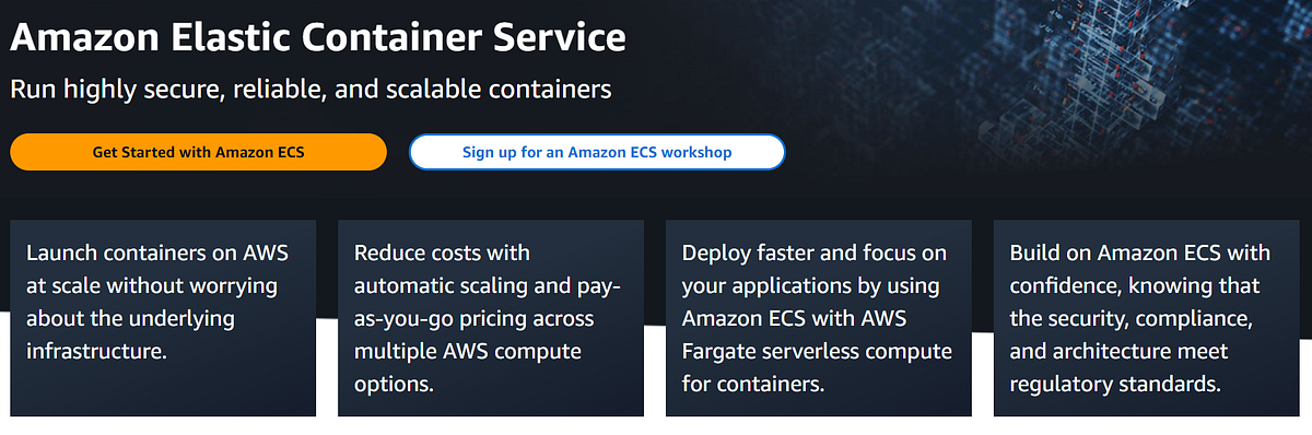 Amazon ECS. Amazon Elastic Container Service (ECS)… | by Asmi Paruthi | Medium