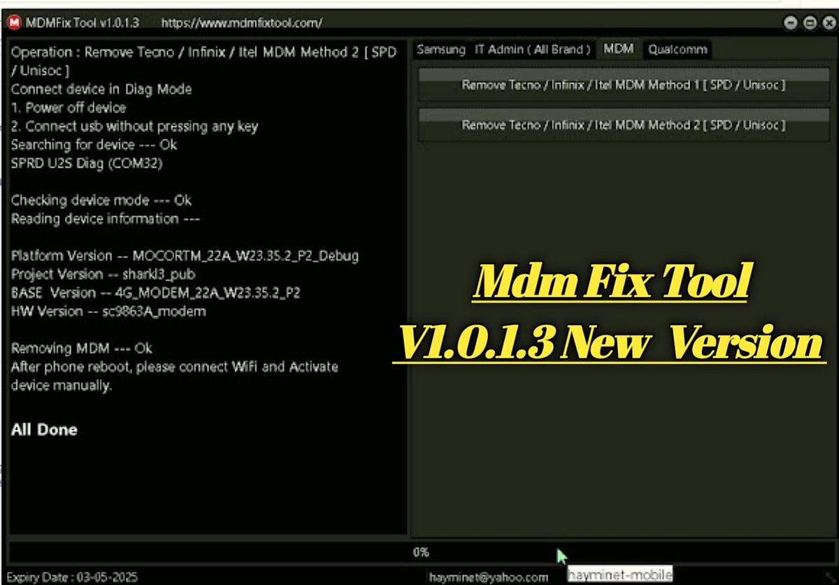 Mdm Fix Tool V1.0.1.3 New Version 2024 Free Download Mdm Fix Tool V1.0.1.3 New Version 2024 Free ...