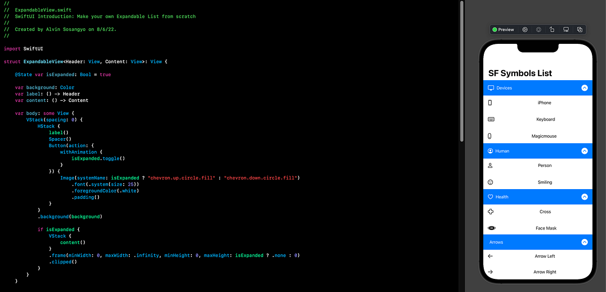 SwiftUI Tutorial: Make your own Expandable List from scratch | by Arc ...