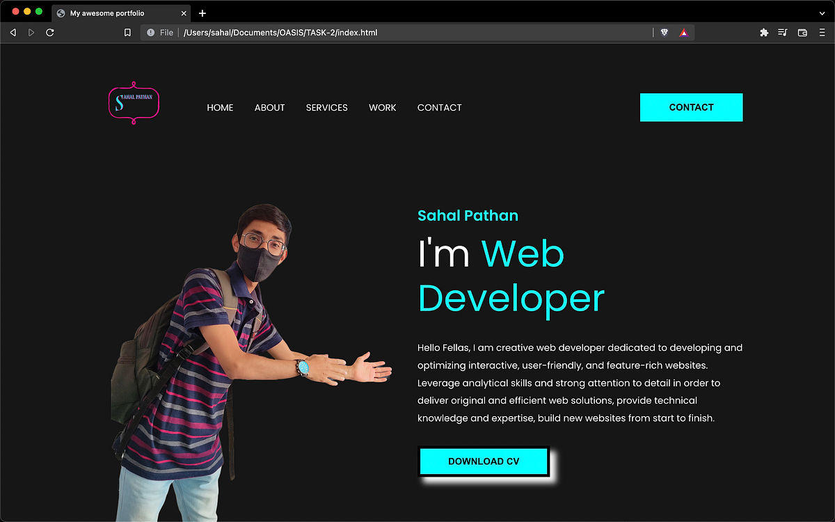 Web Development & Design Internship at OASIS INFOBYTE | by Sahalpathan | Medium