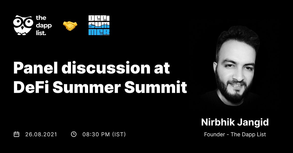 The Dapplist's founder, @NirbhikJangid, will be joining in as a ...