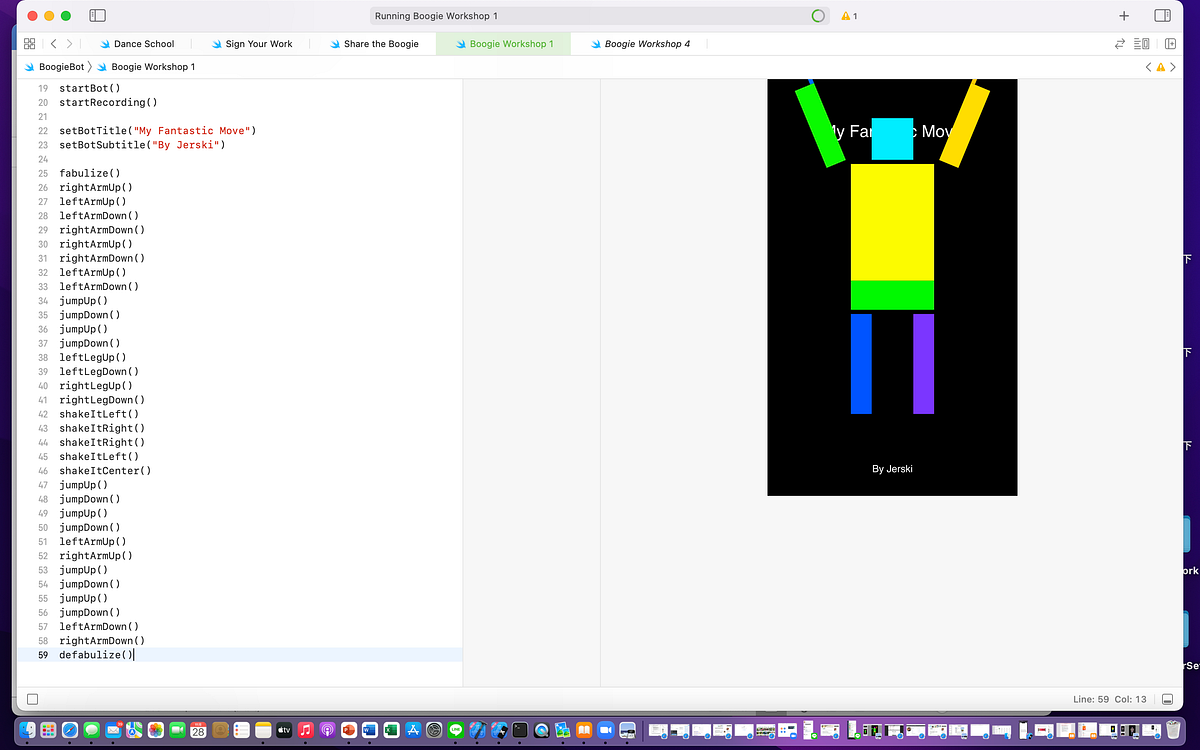 HW#7 Simple Fun of BoogieBot. Well, well, well, now the fun just… | by Jerski | 彼得潘的 Swift iOS ...