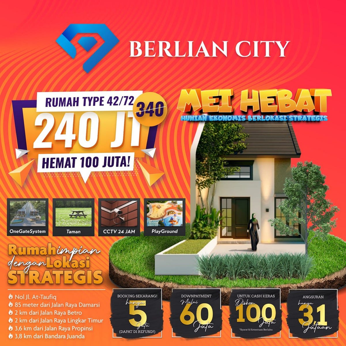 Terbaru , WA 0823–3511–9990, Perumahan Baru Dekat Surabaya Hanya 200 Juta-an, Berlian City | by ...