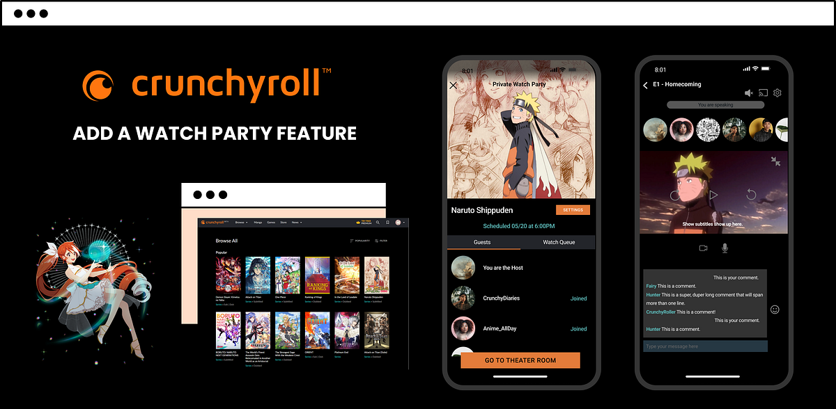 Case Study: Crunchyroll Streaming App | Watch Party Feature | by Cindy ...
