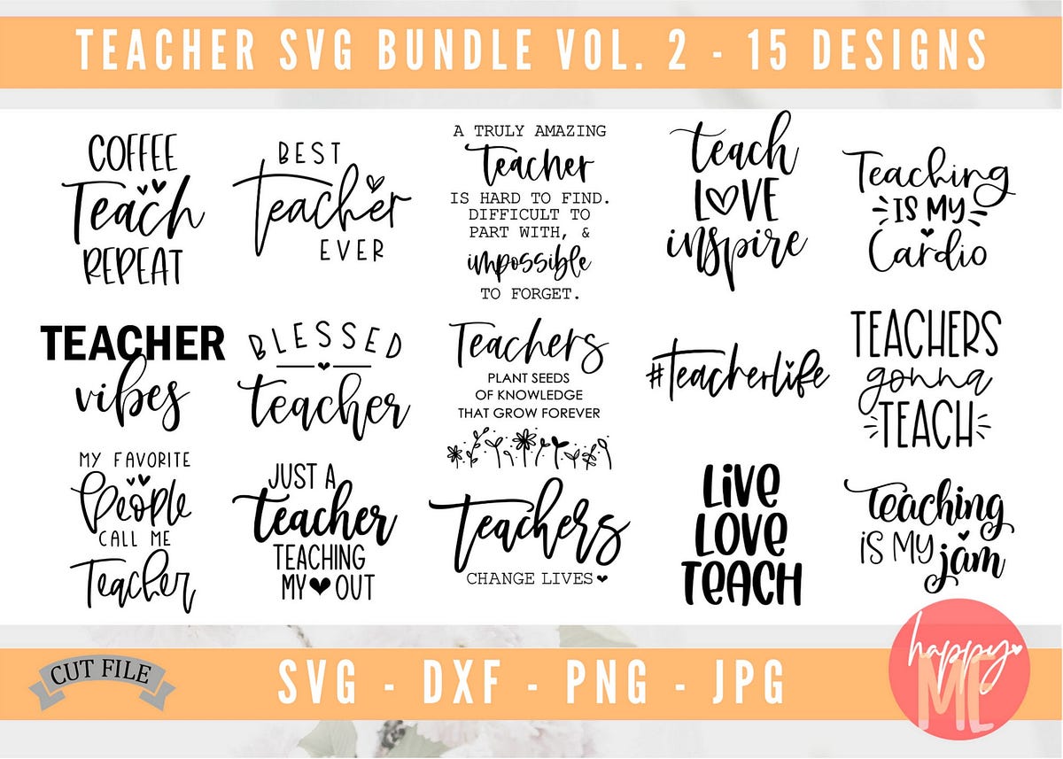 Teacher Bundle SVG, Teacher Quote Bundle SVG, Funny Teacher Bundle svg ...