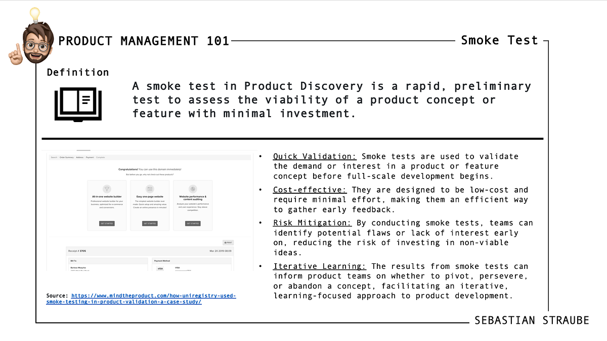 Product Management 101: #33 Smoke Test | by Sebastian Straube | Medium