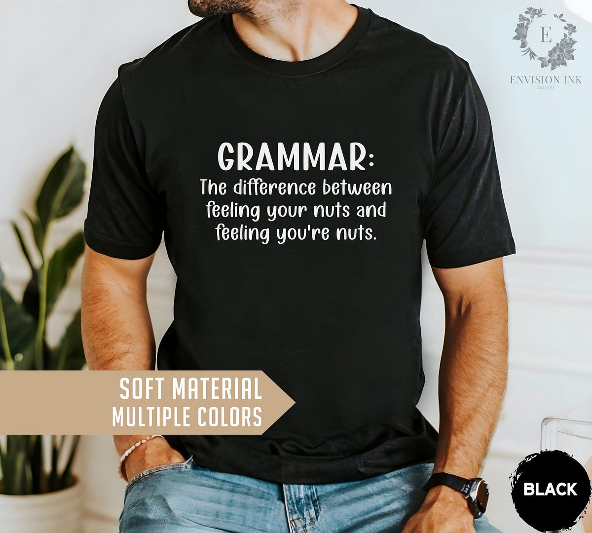 Funny Grammar Shirt for Him, Punctuation Tshirt for Dad, Teacher ...