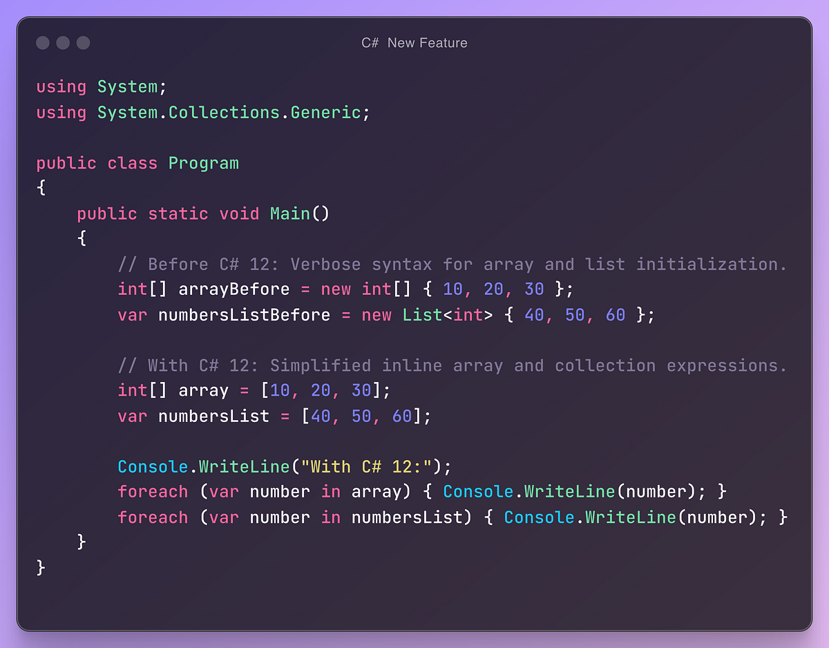 🚀 𝗜𝗻𝗹𝗶𝗻𝗲 𝗔𝗿𝗿𝗮𝘆𝘀 & 𝗖𝗼𝗹𝗹𝗲𝗰𝘁𝗶𝗼𝗻 𝗘𝘅𝗽𝗿𝗲𝘀𝘀𝗶𝗼𝗻𝘀 𝗶𝗻 𝗖# 𝟭𝟮: 𝗕𝗼𝗼𝘀𝘁𝗶𝗻𝗴 𝗣𝗲𝗿𝗳𝗼𝗿𝗺𝗮𝗻𝗰𝗲! | by Apurvupadhyay ...