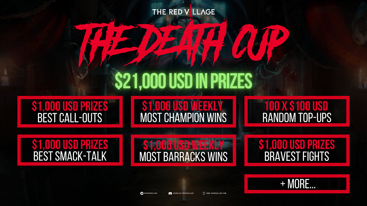 The Red Village Death Cup: $21,000 USD to win | Medium