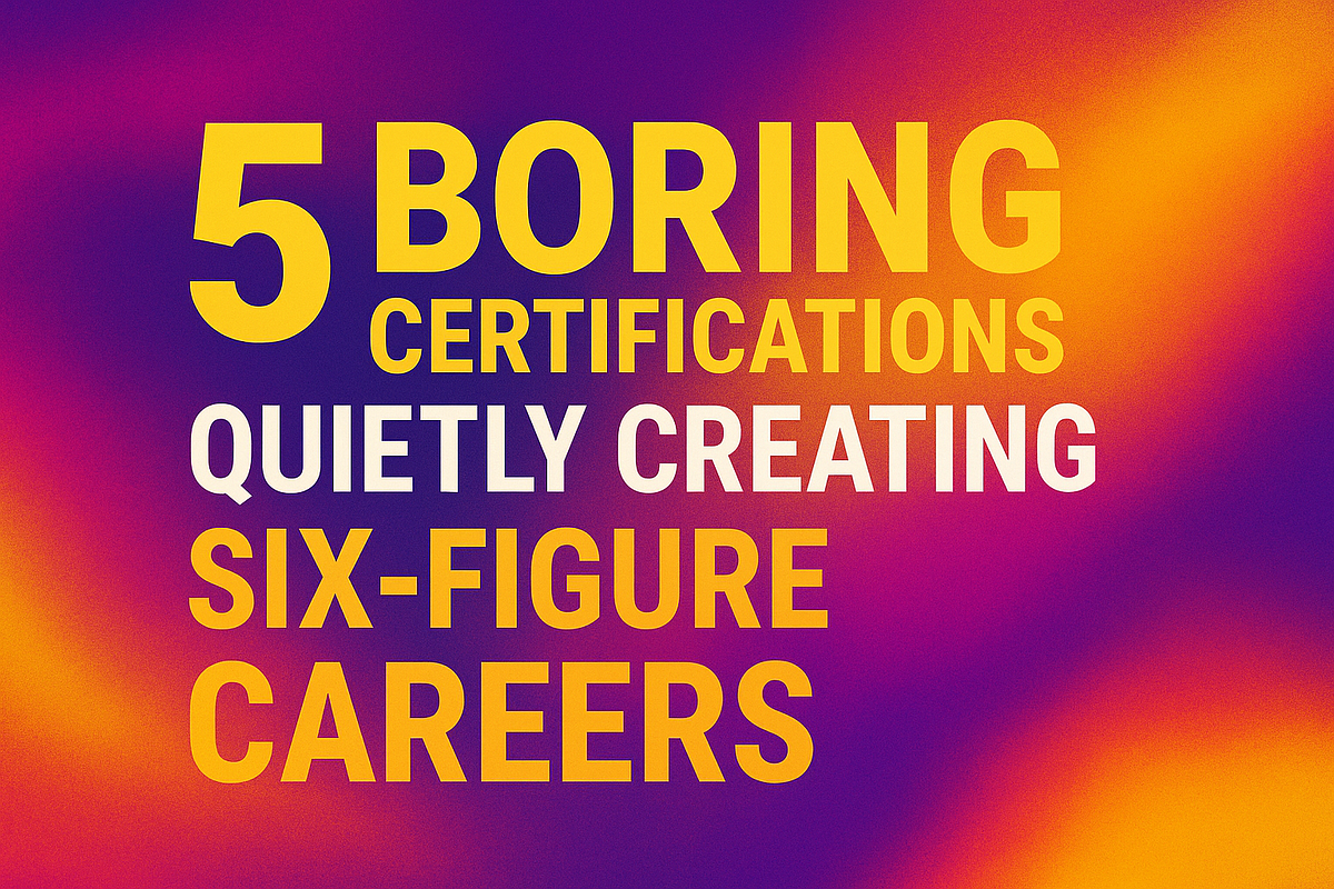 5 Boring Certifications Quietly Creating Six-Figure Careers (2025 Edition) | by Pat Ejeks | No ...