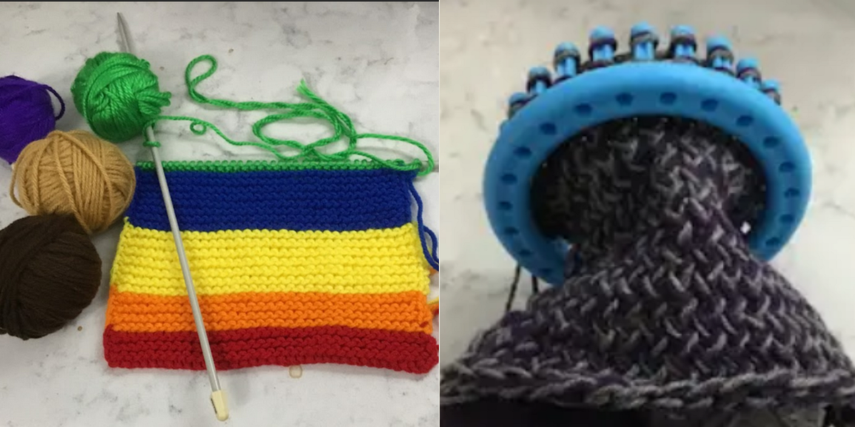 Two Ways to Knit: Needles and Loom | Share Your Creativity