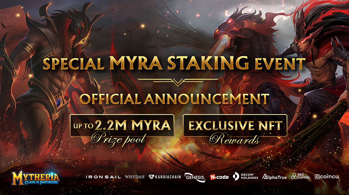 💥MYRA STAKING EVENT WITH PRIZE VALUE UP TO 2.2M MYRA EACH PHASE AND ...
