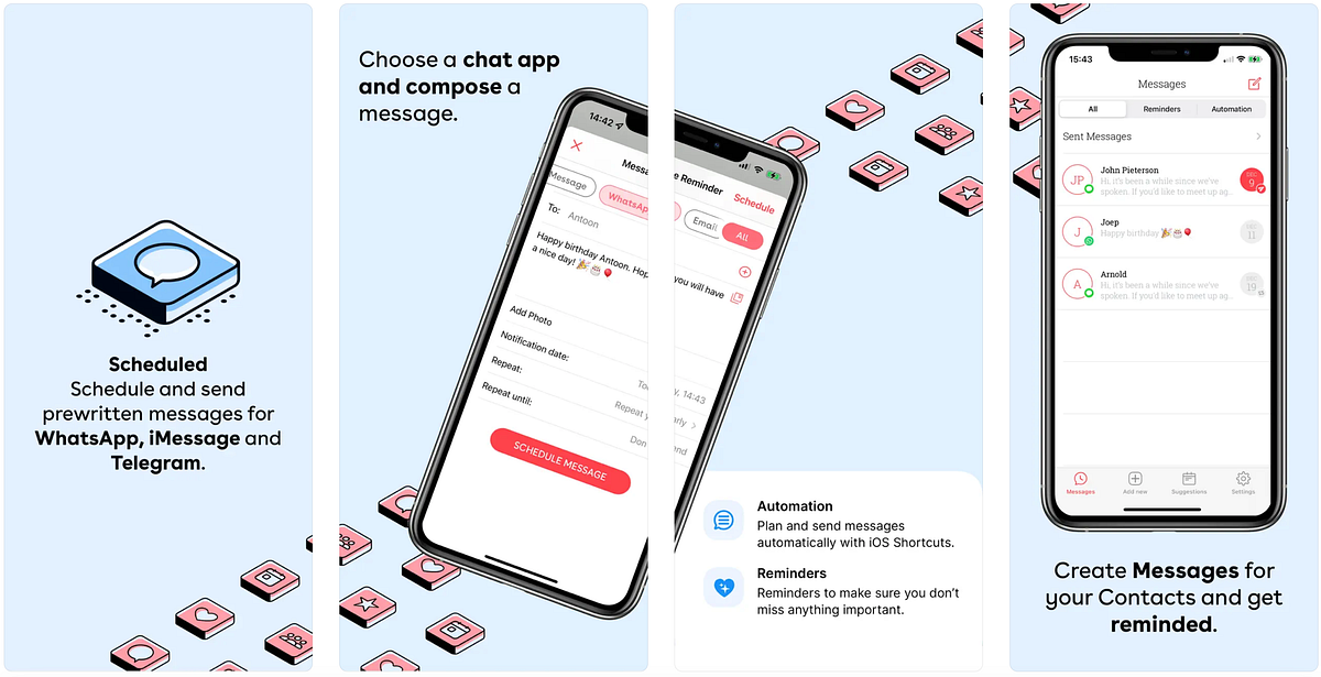 Three apps to schedule text messages on iPhone | by Robert Keus ...