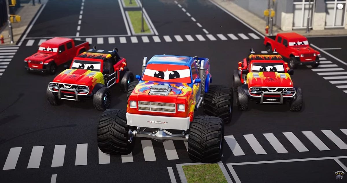 Monster Truck vs Super Police Cars | 2 vs 1 Epic Action-Packed Battle ...