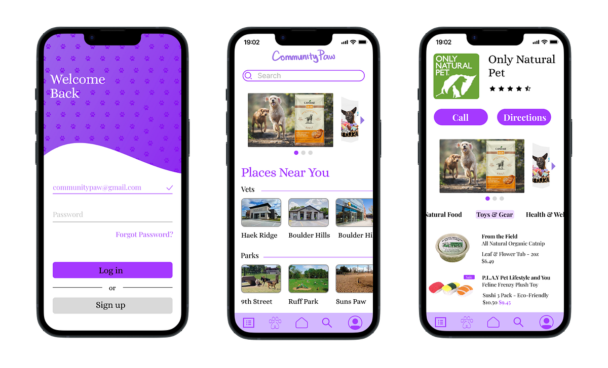 Community Paw: App Prototype and Design | by Zoe Smith | Medium