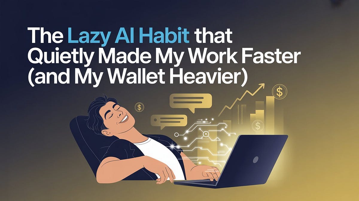 The Lazy AI Habit That Quietly Made My Work Faster (and My Wallet ...