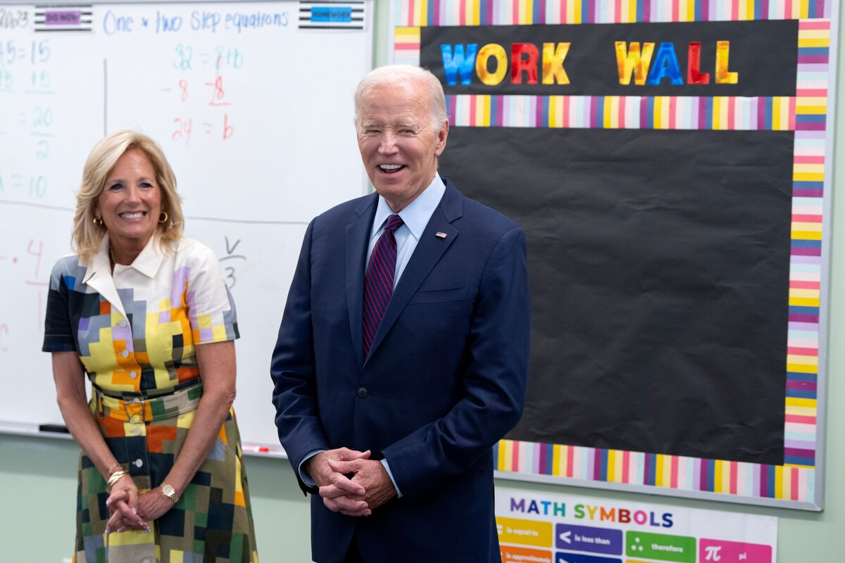 Biden and First Lady Jill Biden Visit Eliot-Hine Middle School ...