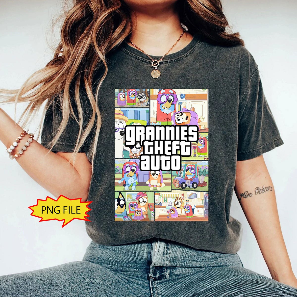 Grannies Theft Auto Png, Bluey Playing Grannies Png, Here Come Grannies ...