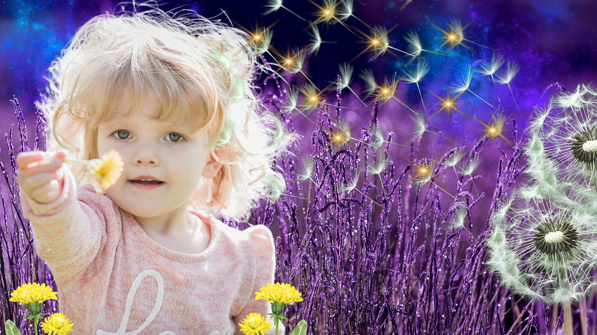 Yellow Tendrils Dandelion - Write Under the Moon - Medium