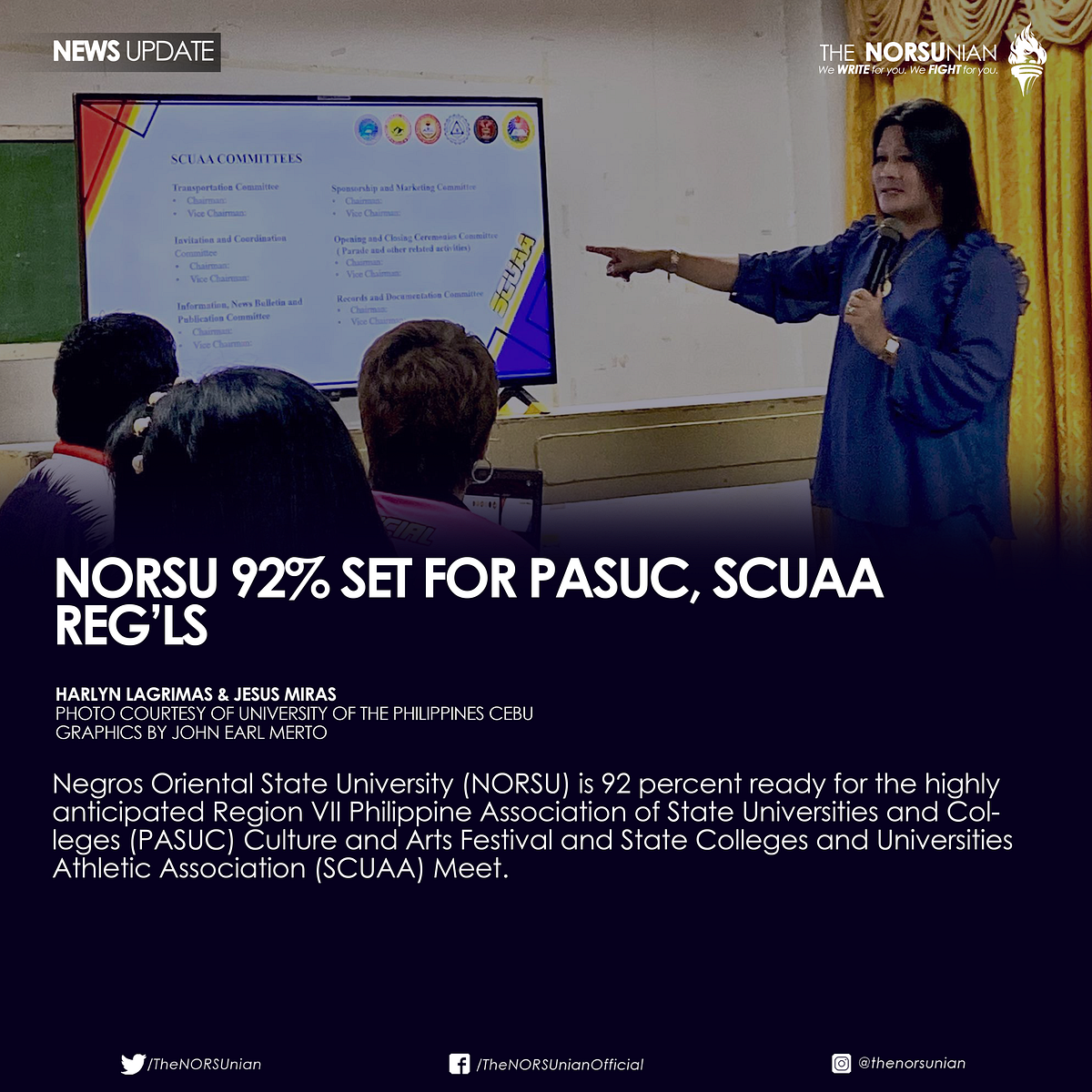 NORSU 92% set for PASUC, SCUAA reg’ls | by The NORSUnian | Medium