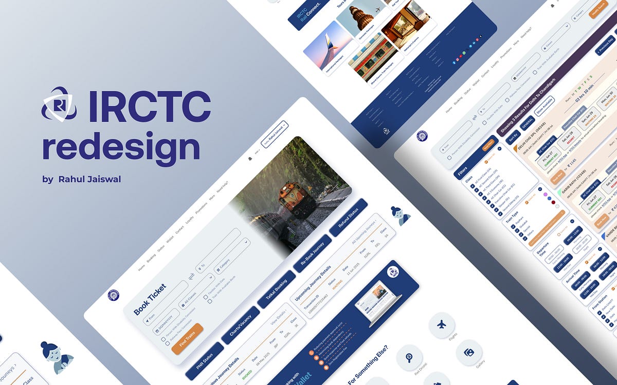 IRCTC Website and Rail Connect App Redesign — UI/UX Case Study | by ...