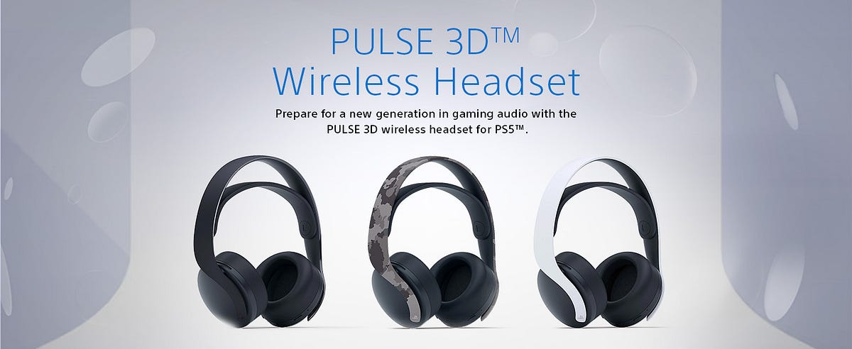Sony PlayStation Pulse 3d Gaming Wireless Over Ear Headset/Headphone ...