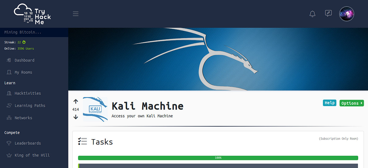 TryHackMe Episode: 2. Kali Machine | by Whdvl | Medium