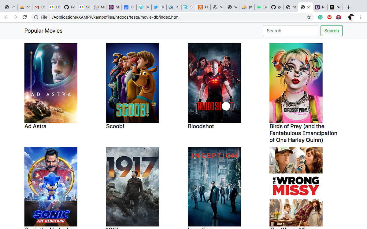 TheMovieDb API web example with JQuery | by Pius Aboyi | Medium