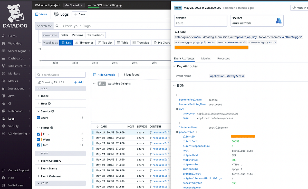Send Azure Platform Logs to Datadog using Azure EventHub | by Hyukjun Nam | Medium