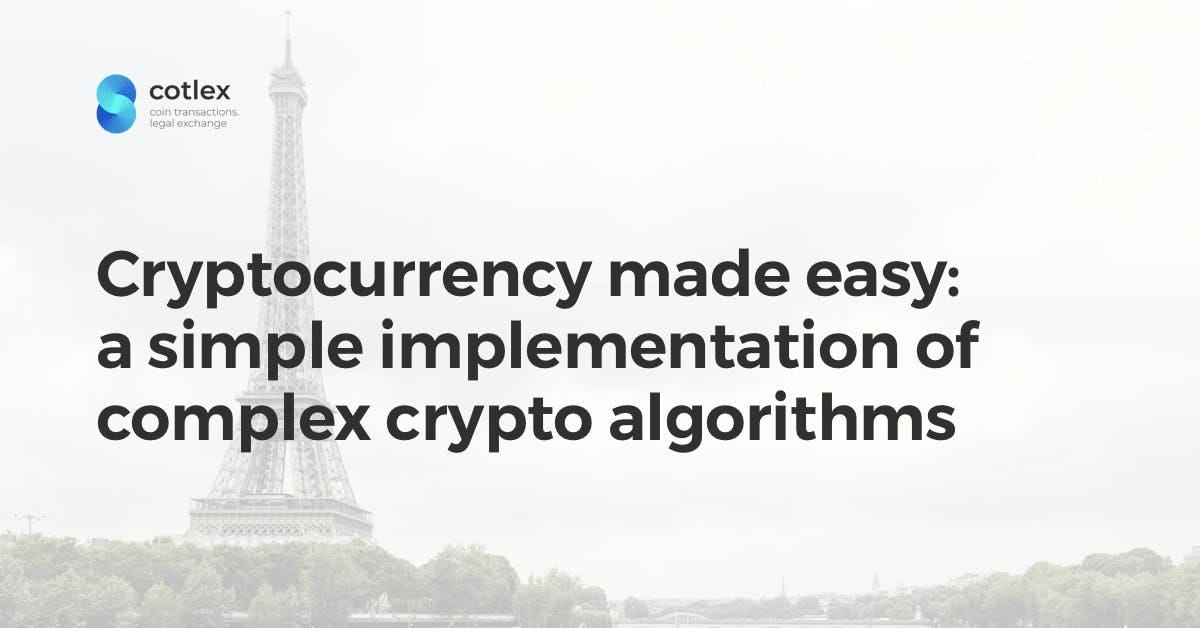 CRYPTOCURRENCY MADE EASY: A SIMPLE IMPLEMENTATION OF COMPLEX CRYPTO ...