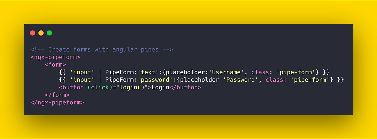 Thoughts On Creating Forms using Angular Pipes | by Victor Aremu | Medium