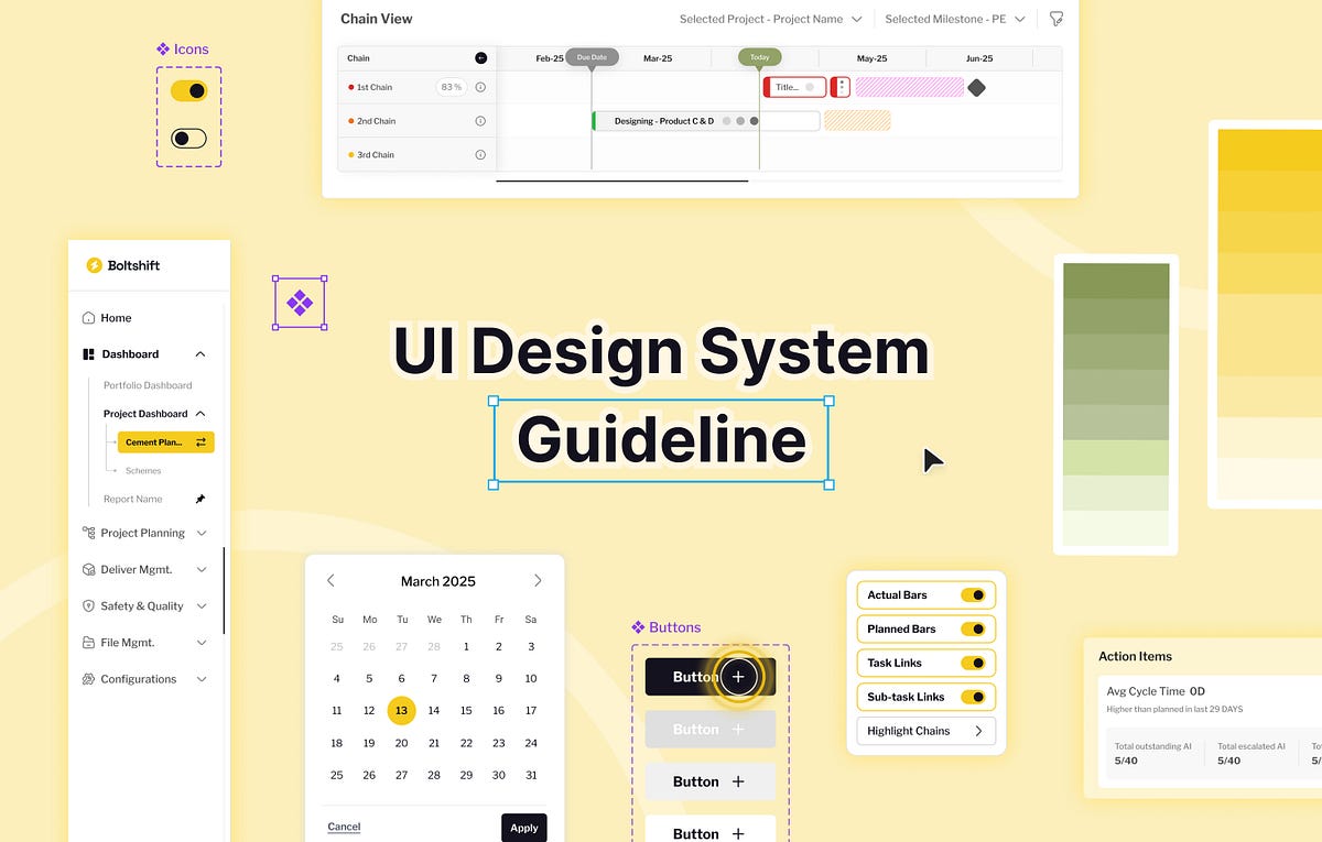 Boltshift: Design System for B2B Project Management Platform | by Aditi ...