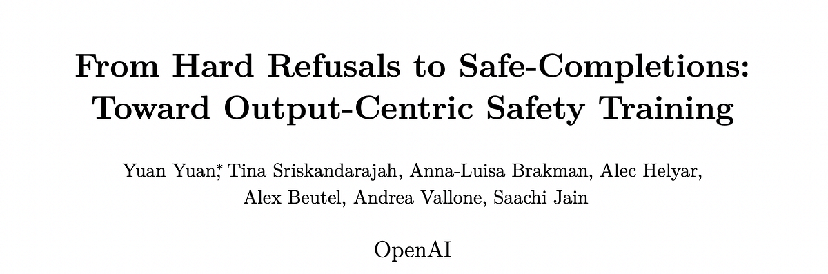 Papers Explained 430: Safe-Completions | by Ritvik Rastogi | Medium