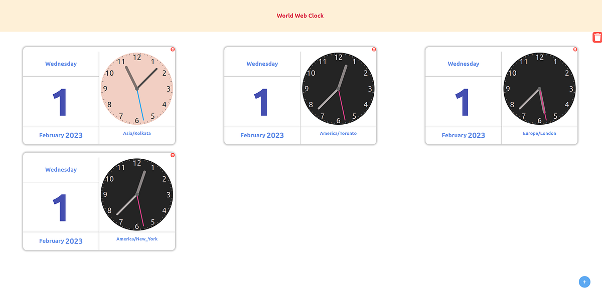 World Web Clock using React. Recently, I tried creating an Analog… | by GmSadai | Medium