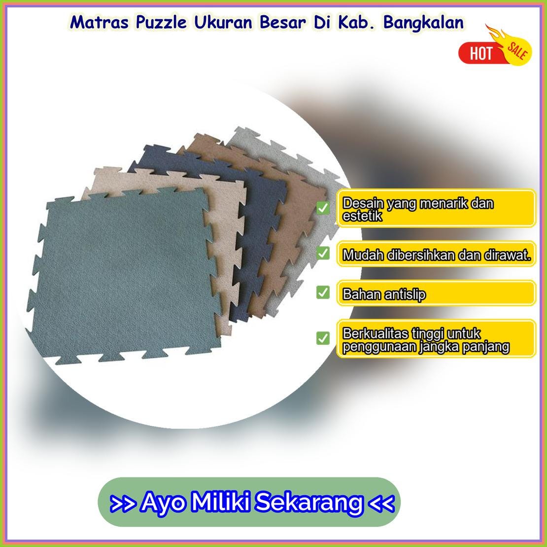 Matras Puzzle Ukuran Besar Di Kab Bangkalan - Eva Mat Tebal - Medium