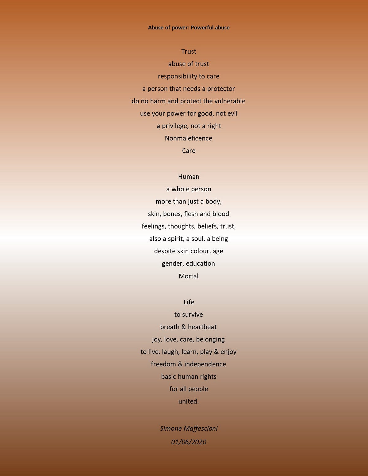 Abuse of Power: Powerful Abuse. A visual poem | by Fresh Receptive | Medium