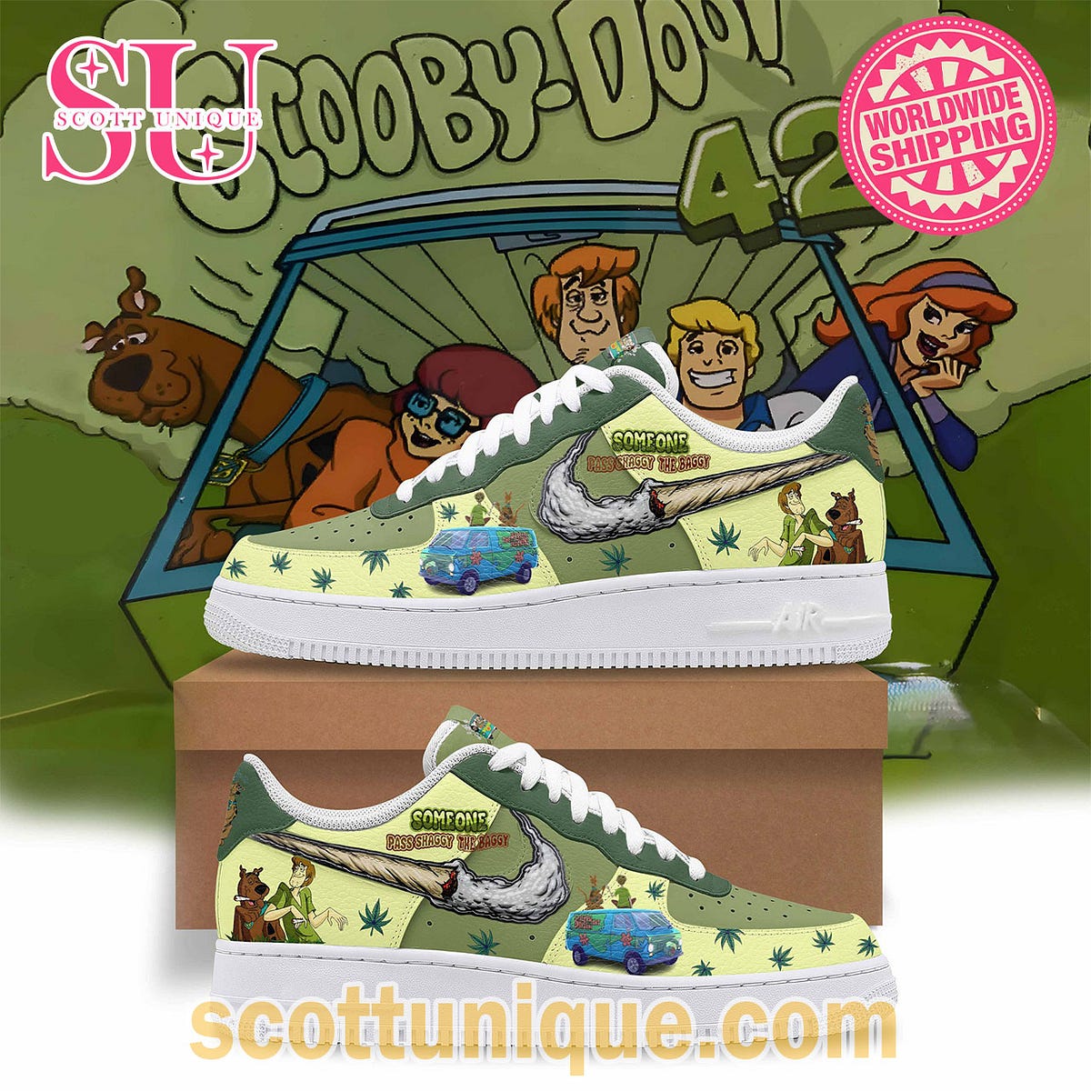 Scooby-Doo 420 Chill Premium Air Force 1 Shoes | by Scottunique Store ...
