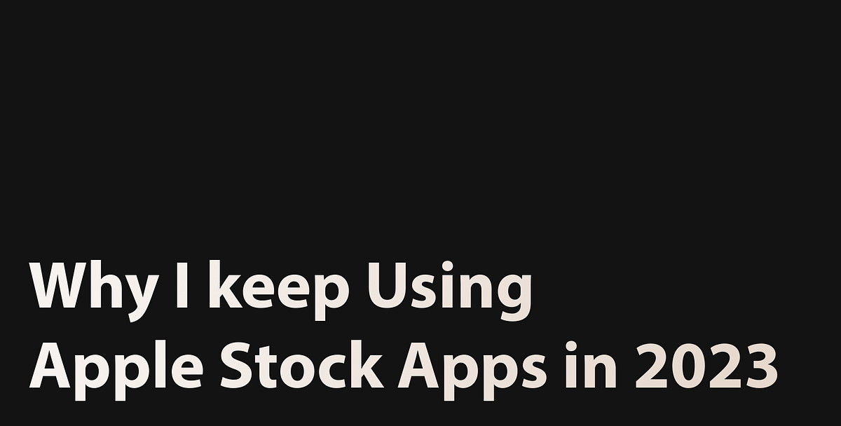 Why I Keep Using Native Apple Apps in 2023 | by hejrene | Rene | Medium
