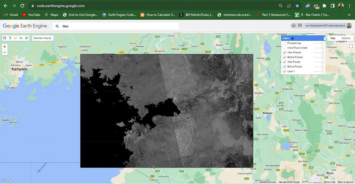 Flood Mapping on Google Earth Engine- Using Sentinel-1 SAR GRD | by PETER NDIRITU THUKU | Medium