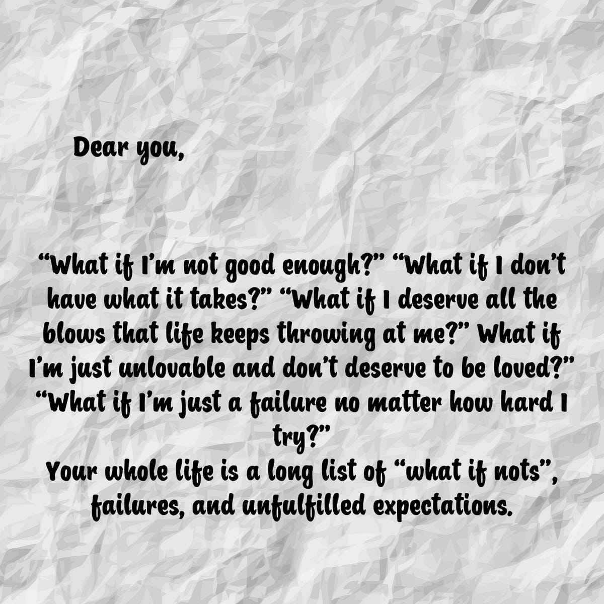 Dear you,. You feel like you’re losing it. Feeling… | by Dynamic Debbie ...