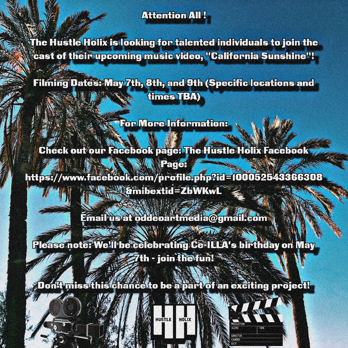 The Hustle Holix is looking for talented individuals to join the cast of their upcoming music ...