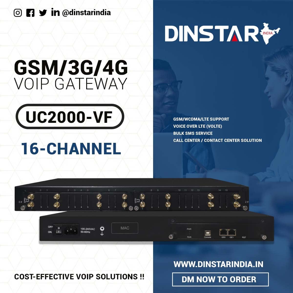 GSM/3G/4G VoIP Gateway - Dinstar India - Medium