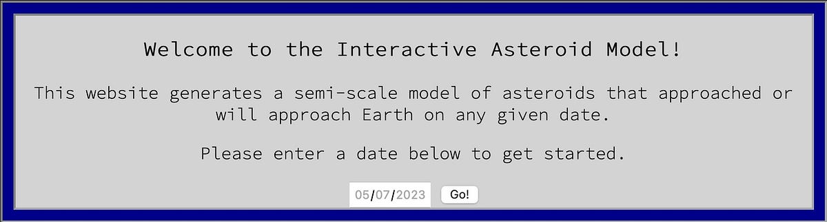 Interactive Asteroid Model. Generating a scale model of near-Earth ...
