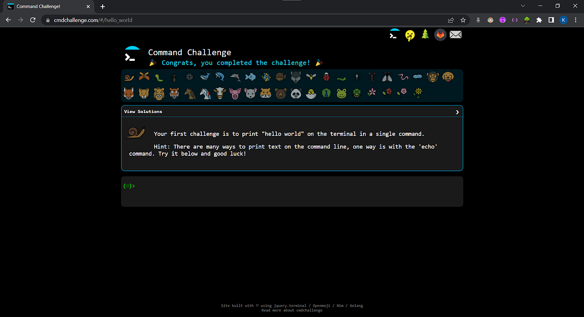 Command Challenge. I recently discovered a pretty cool… | by Kunull ...